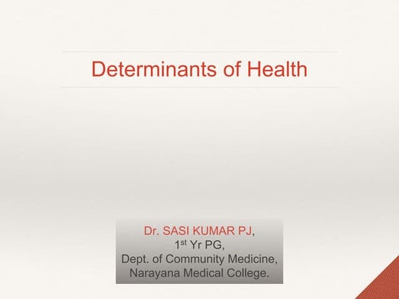 Determinant of health | PPT