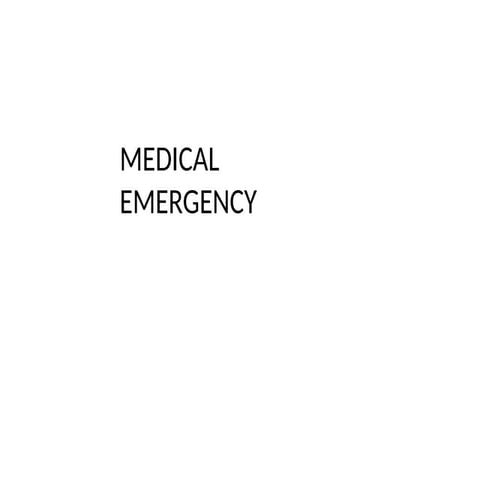 MEDICAL EMERGENCY AND DETERMINABT OF HUMAN BEHAVIOUR | PPT