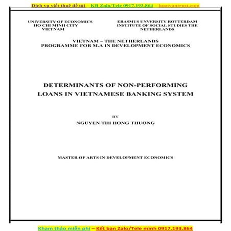 Determinants Of Non Performing Loans In Vietnamese Banking System.doc