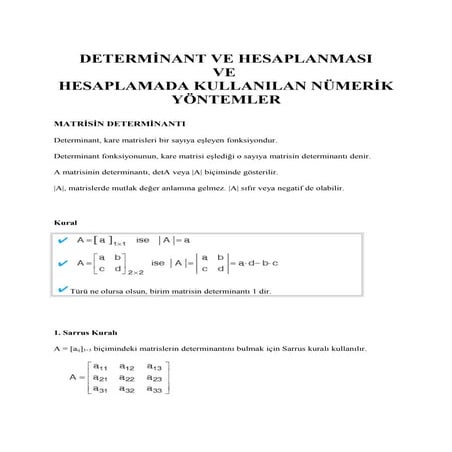 Determinant ve hesaplanmasi_ve_numerik_yontemler | DOC