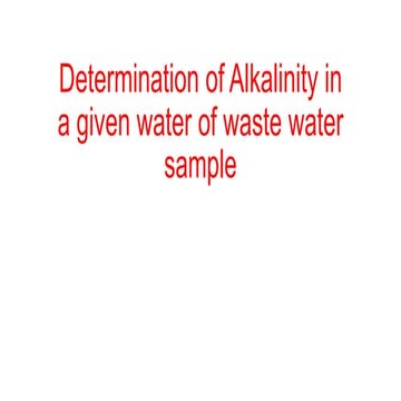 Lab 4 alkalinity –acidity and determination of alkalinity in water | PDF