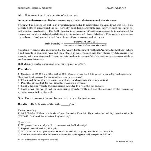 Determination of Bulk density of soil sample..pdf
