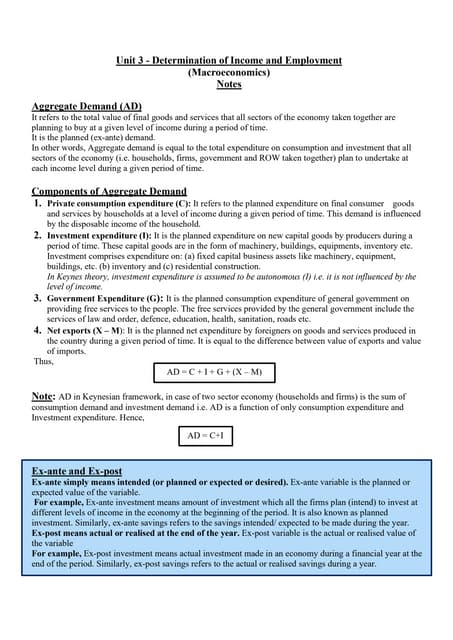 Simple keynesian model of income determination | ODP | Stocks and Bonds ...