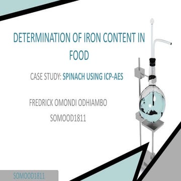 Determination of iron content in food | PPTX