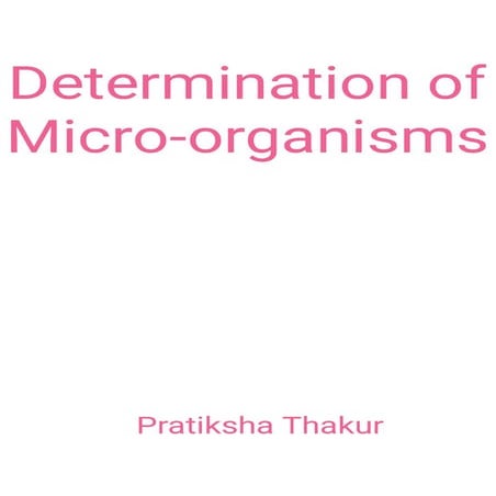 Determination of Micro - organisms | PDF
