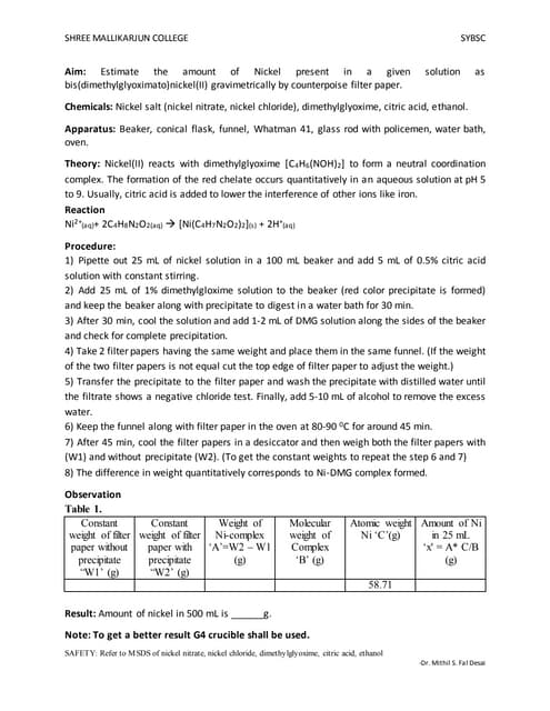To determine the surface tension of given liquid using Stalagmometer ...