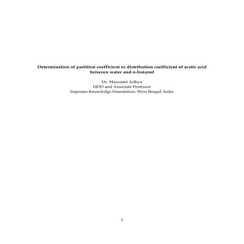 Determination of partition coefficient of acetic acid between water and n-butanol.pdf