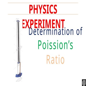 Determination of Poission's Ratio experiment | PPTX