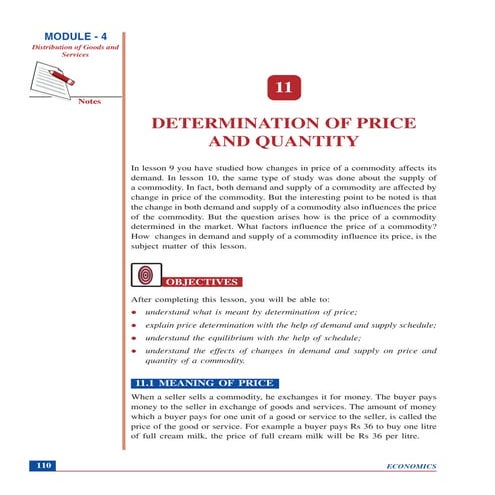 Determination of price and quantity | PDF