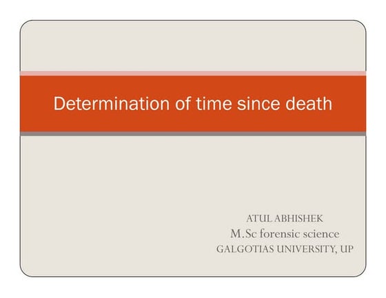 Death and signs of death | PPT