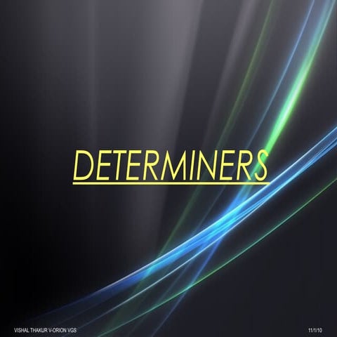 Determiners | PPT