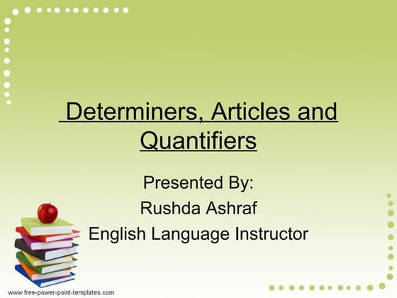 Unit 3 determiners | PPT