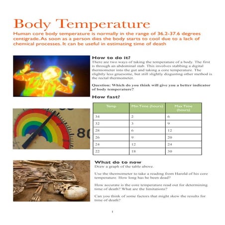 Determining Death Temperature | PDF