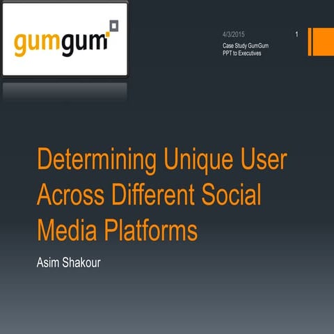Determining unique user across different social media platforms | PPT