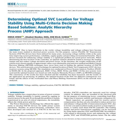 Determining_Optimal_SVC_Location_for_Voltage_Stabi.pdf | Power and Energy Industry | Industries
