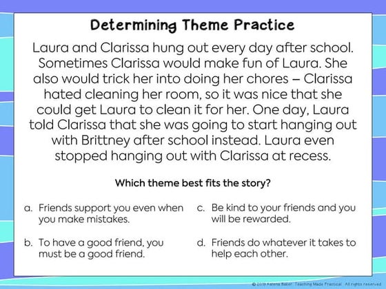 Finding the theme of a text | PPT