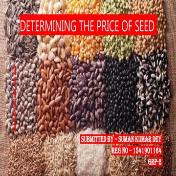 Determining the price of seed | PDF