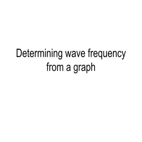 Determining wave frequency from a graph | PPT