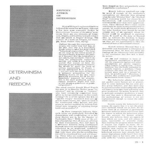 Determinism and freedom | PDF