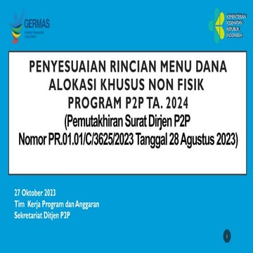 Detil Menu BOK DAK NF tahun 2024 program PSP | PPTX