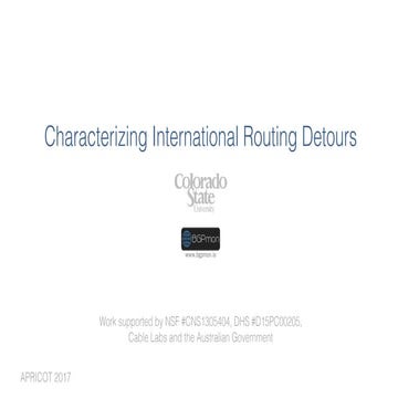 Towards characterizing international routing detours | PDF