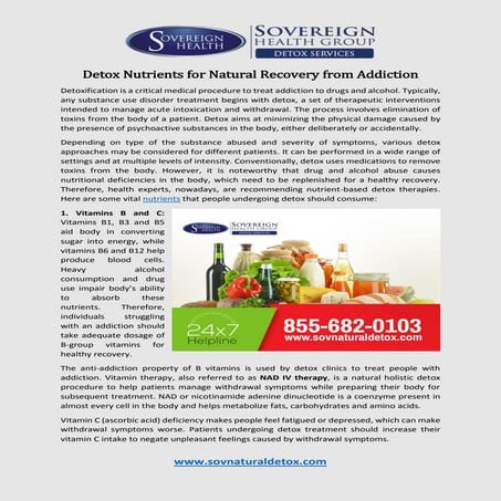 Detoxification Facts, Process and tips for Managing | PDF