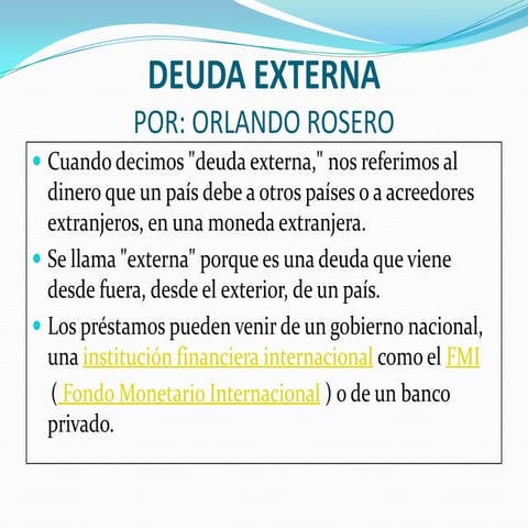 deuda externa de honduras diapositiva powerpoint | PPTX