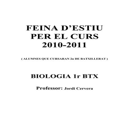 Deures biologia1rbtx estiu | PDF