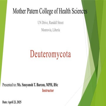 Fungi Division: Deuteromycota (Fungi imperfecti) | PPTX