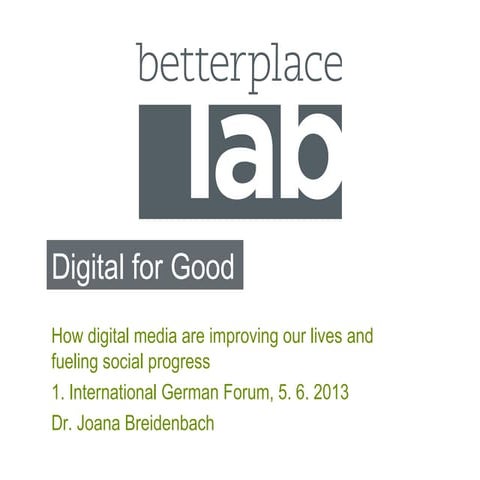 Digital for Good | PPT