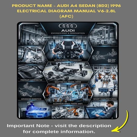 Audi A4 Sedan (8D2) 1996 Electrical Diagram Manual V6-2.8L (AFC) | PDF