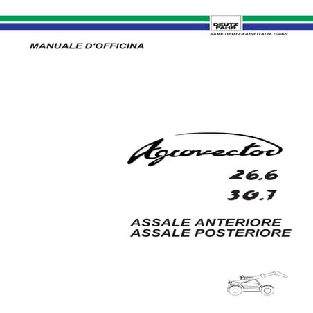 Deutz fahr agrovector 30.7 telescopic handler service repair manual | PDF