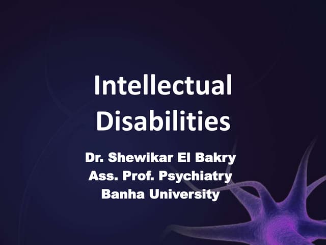 Perinatal and postnatal causes of intellectual disabilities chapter 2 ...