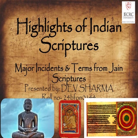 Highlights of Indian scriptures Jain dharma | PPT