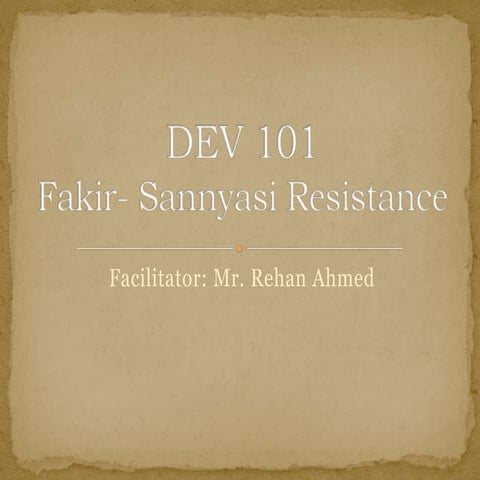 Dev101 farik sannyasi resistance | PPTX