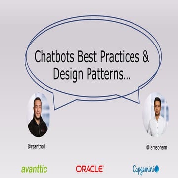 [DEV5106] chatbots best practices and design patterns | PPTX