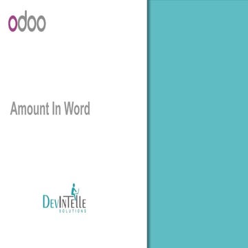Amount In Word With Odoo App | PPTX