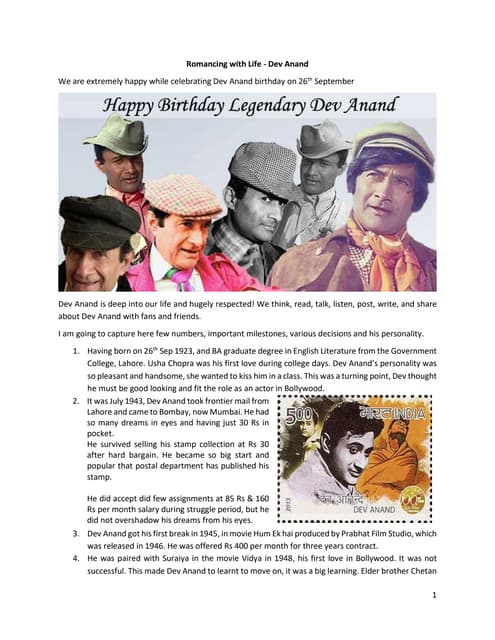 Famous Dev Anand Quotes Forever Dev