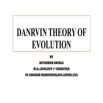 DARVIN THEORY OF EVOLUTION,DARVINISM.pptx