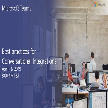 Microsoft Teams community call-April 2019 | PPT