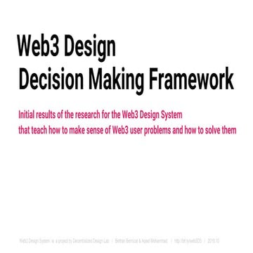 Devcon4 web3 design decision framework | PPT