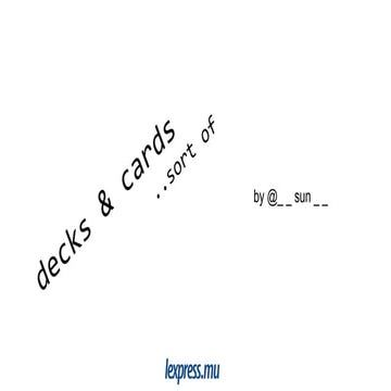 A Story of Deck & Cards | PPTX