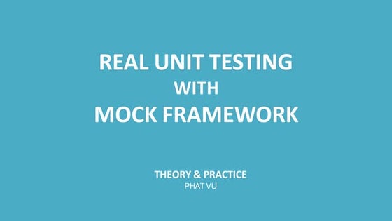 Battle of The Mocking Frameworks | PPT Battle of The Mocking Frameworks | PPT