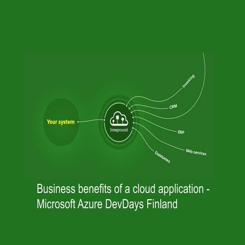 Azure Devdays Business Benefits Of Native Cloud Applications Ppt