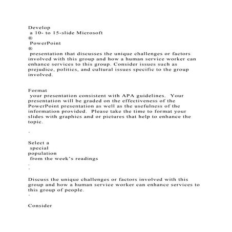 Develop a 10- to 15-slide Microsoft® PowerPoint® presentat.docx