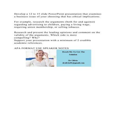 Develop a 12 to 15 slide PowerPoint presentation that examines a bus.docx