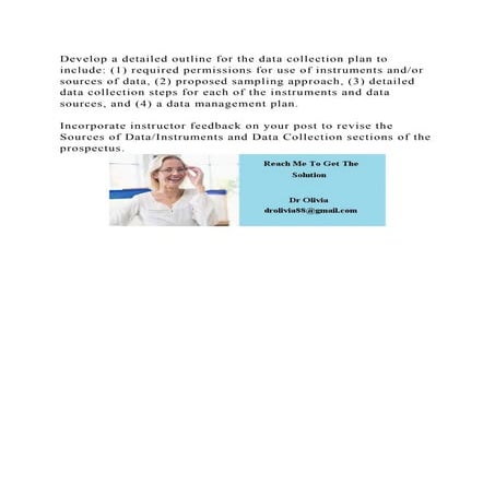 Develop a detailed outline for the data collection plan to include .docx