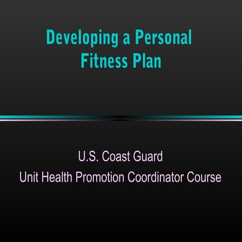 Developing a Personal Fitness Plan | PPT