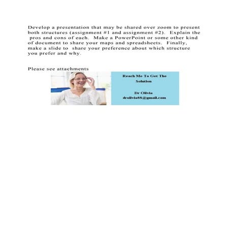 Develop a presentation that may be shared over zoom to present both .docx