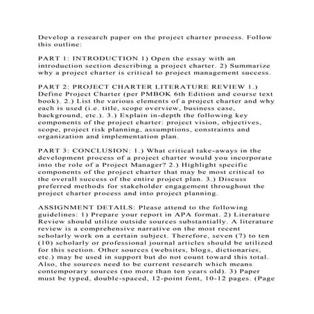 1.) Define Project Charter (per PMBOK 6th Edition and course text bo.docx
